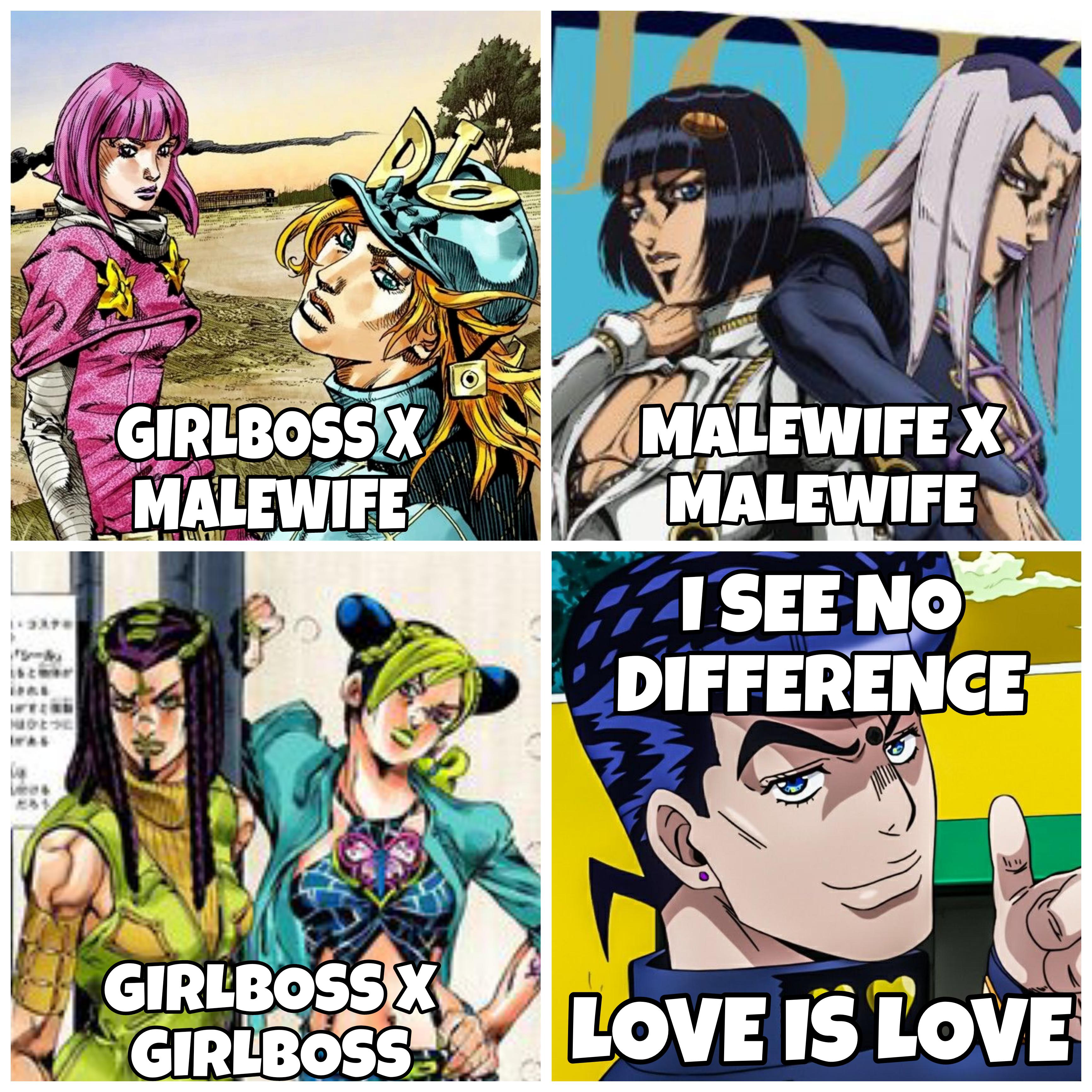 Girlboss x Malewife but JoJo.. | Scrolller