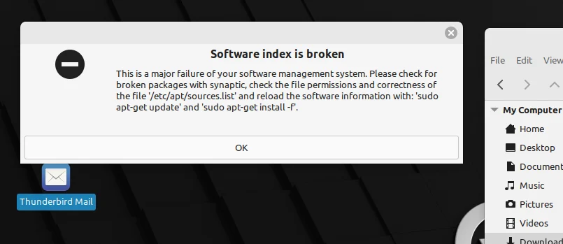 'Software index is broken' when installing programs | Scrolller