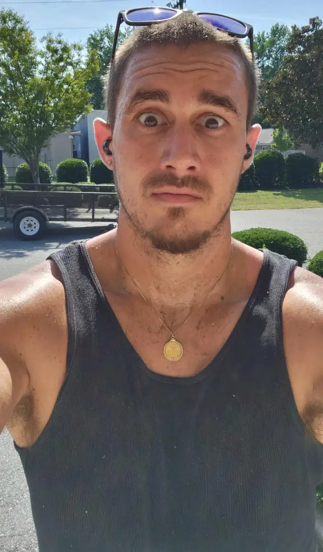 Sweaty yard work face | Scrolller