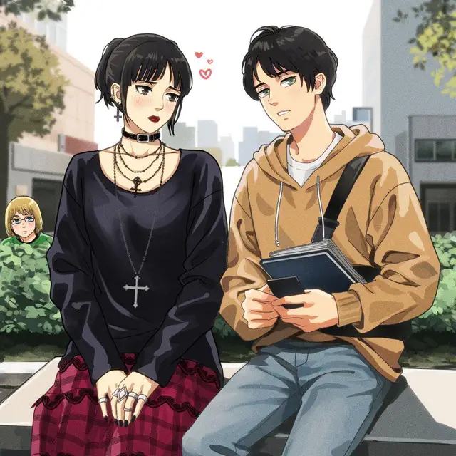 Eren and Mikasa🧣🕊️ (art by @1216Liddell) | Scrolller