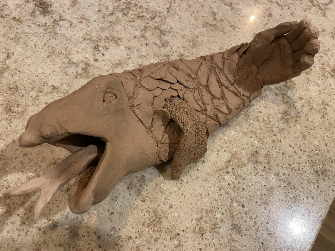 “Hell of a Catch!”, Me, clay, 2023 | Scrolller