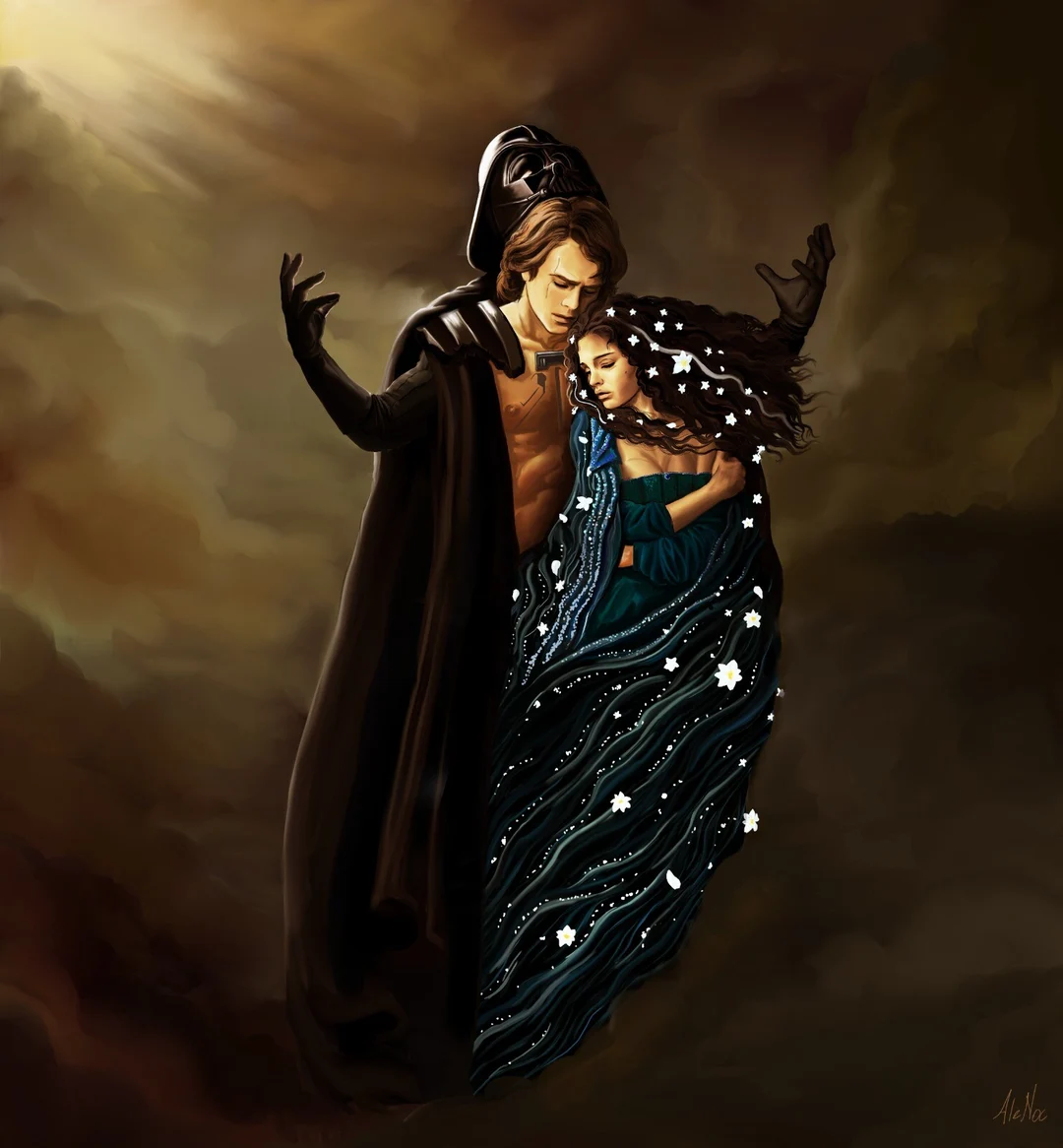 Anakin and Padme (Star Wars Fanart) (by Ale Noc) | Scrolller