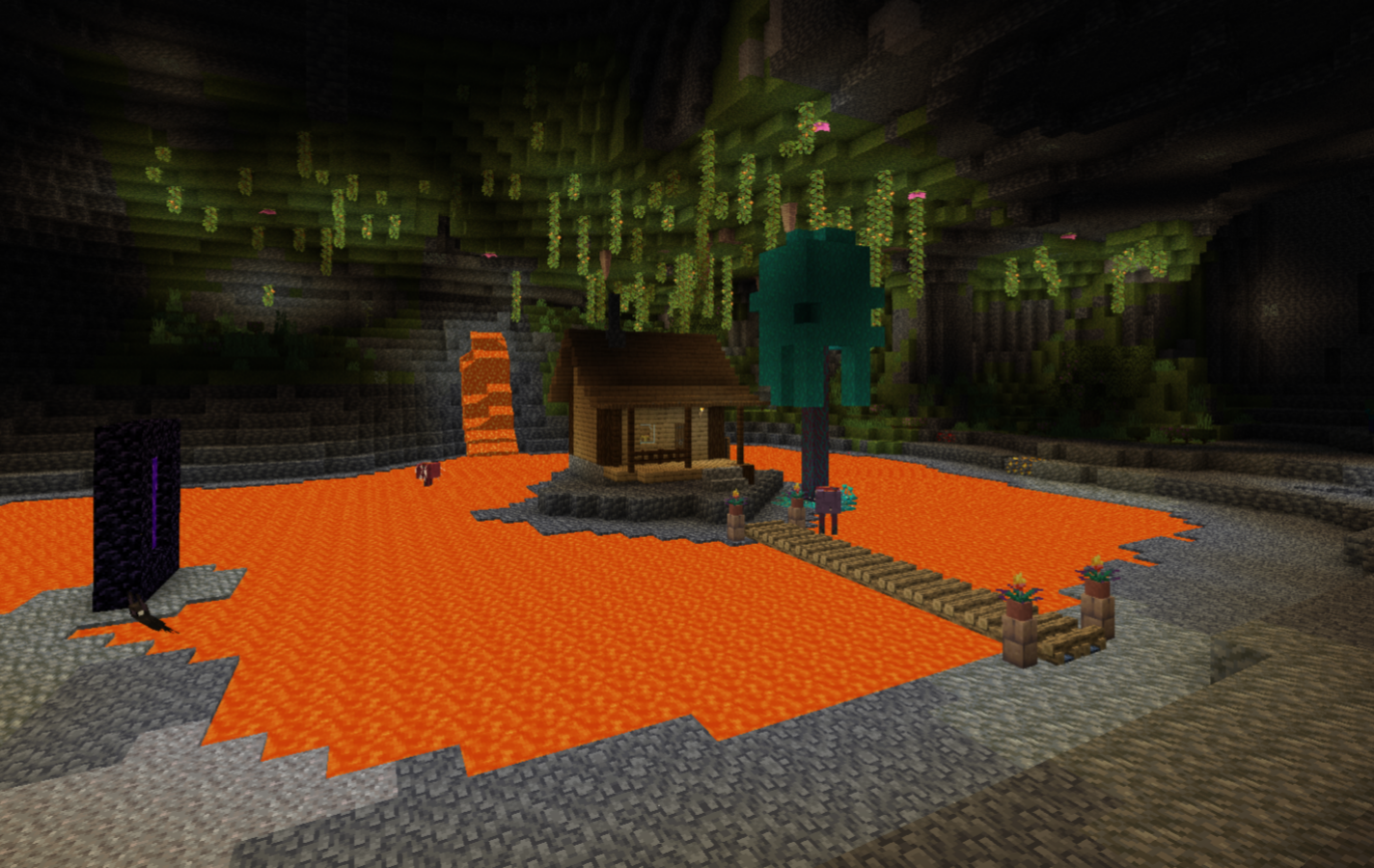 Underground Lava Lake Cabin | Scrolller