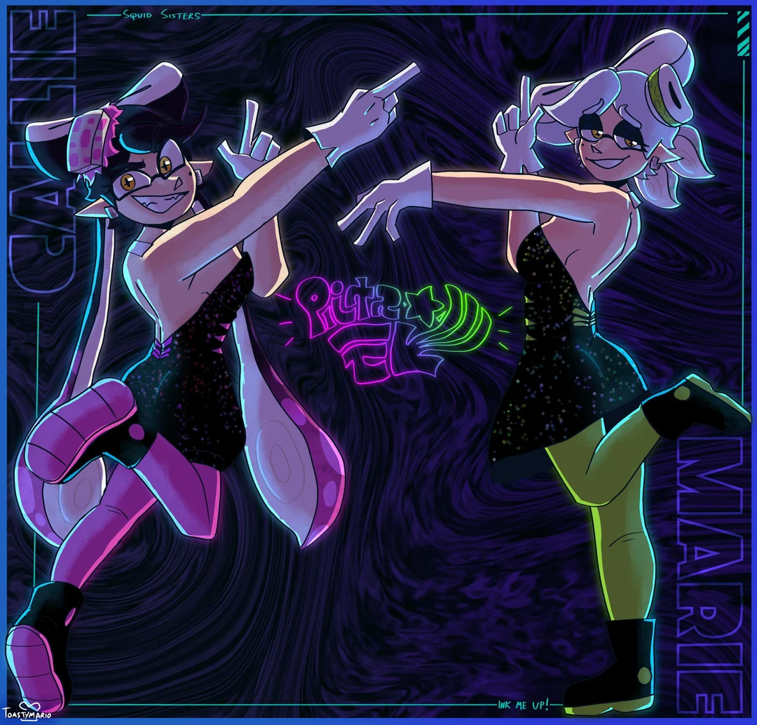 squid sisters!!! 🩷💚 | Scrolller