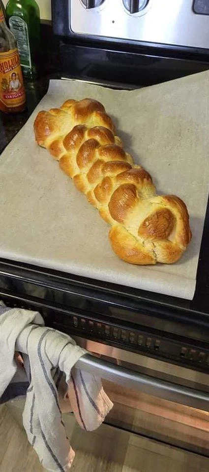 So my boyfriend made challah for the first time. It’s very compatible with some of the center ...