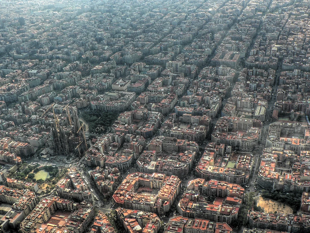 Aerial shot of Barcelona, Spain [2560x1920] | Scrolller