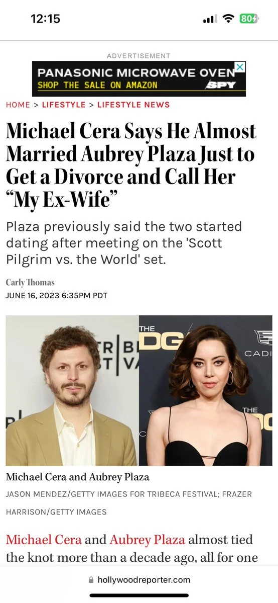 Holup, Michael Cera and Aubrey Plaza...! | Scrolller