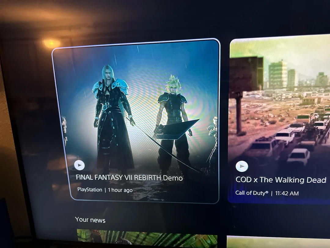 Rebirth demo on ps5 dashboard | Scrolller