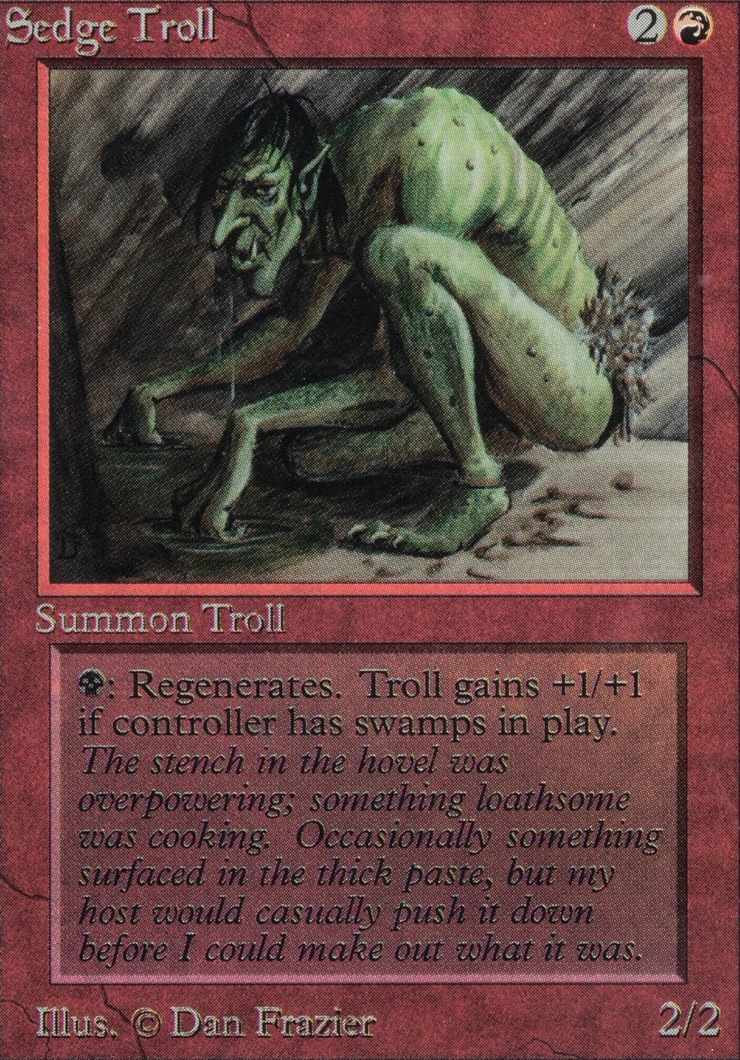 Magic: The Gathering Sedge Troll card (1993) by Dan Frazier | Scrolller