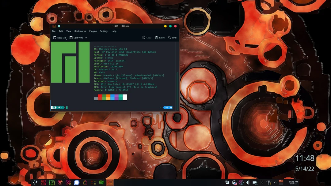 My first Manjaro [KDE] desktop customization | Scrolller