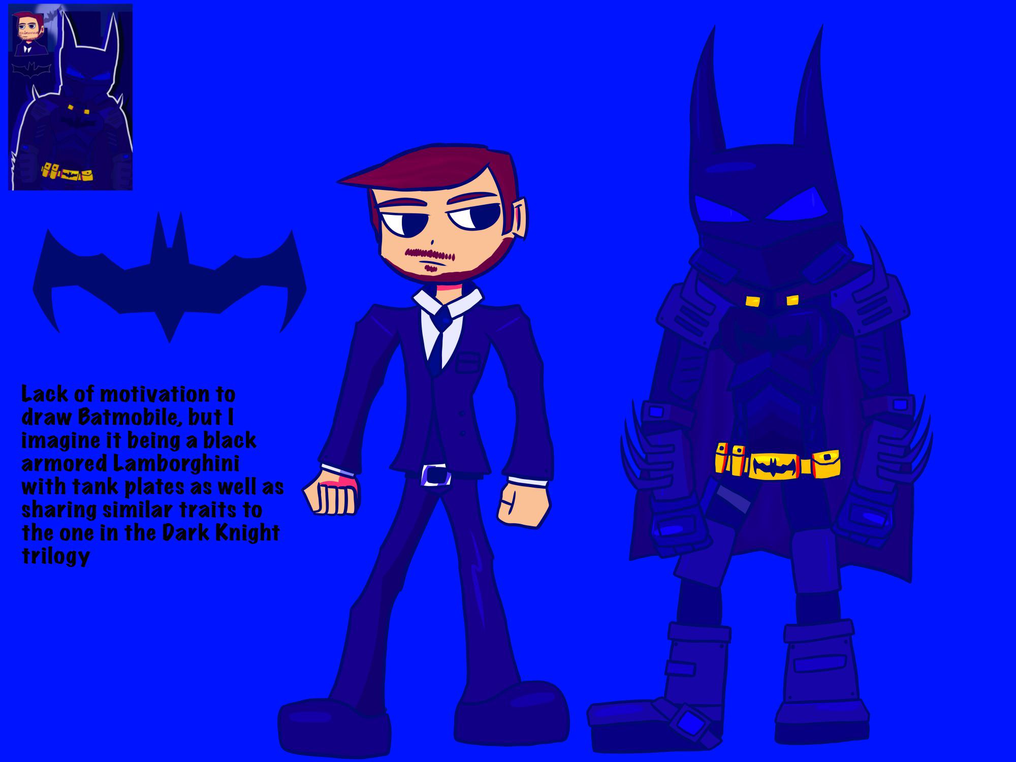 Incomplete ref sheet of my version of Batman | Scrolller