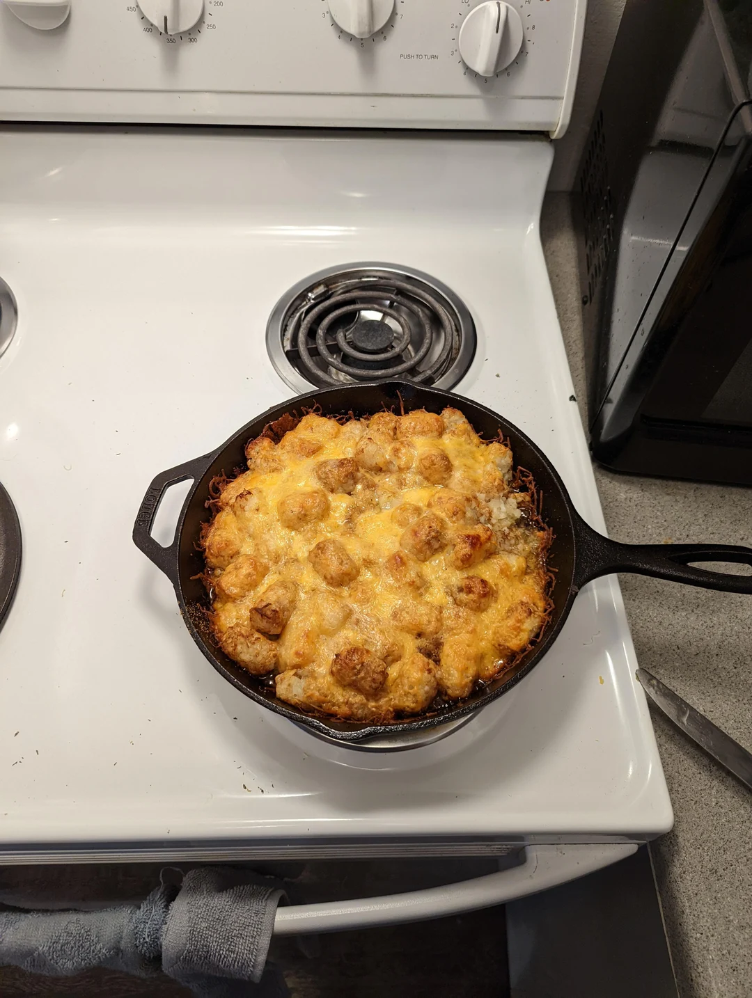 Tater tot casserole with beef and bacon! | Scrolller