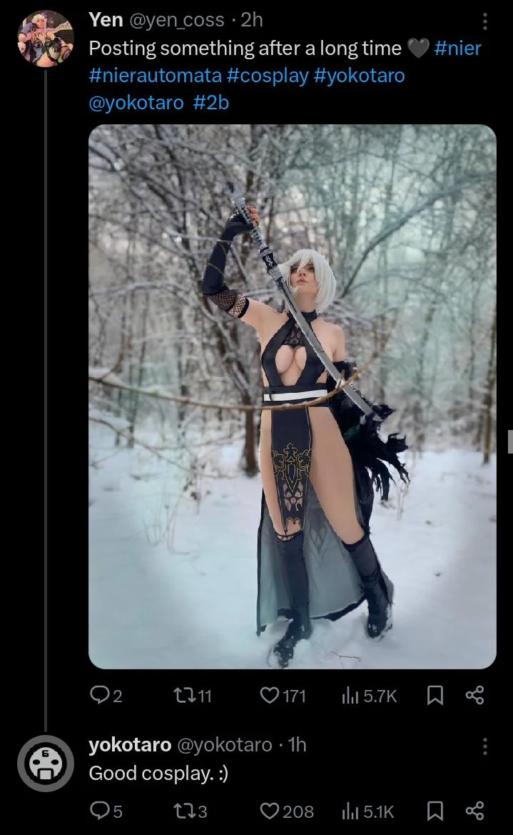 Yoko Taro approved cosplay | Scrolller