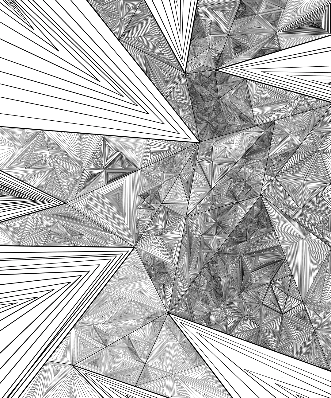 Triangles 2, me, digital, 2023 | Scrolller