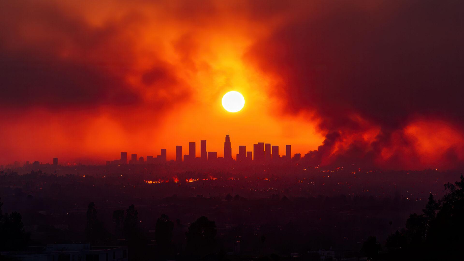 Firestorm Over Los Angeles [1920x1080] | Scrolller