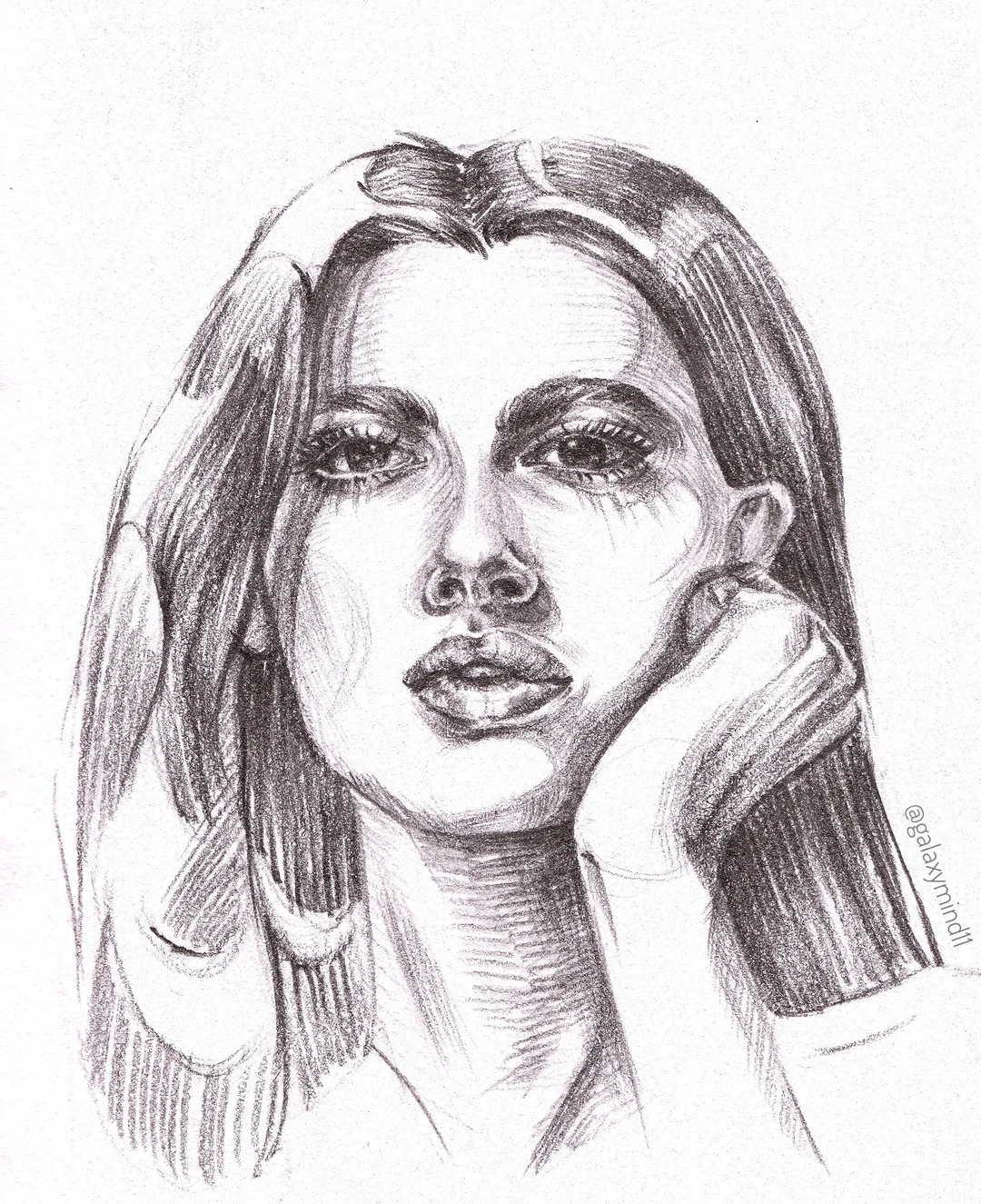 Portrait, me, pencil on paper, 2022 | Scrolller