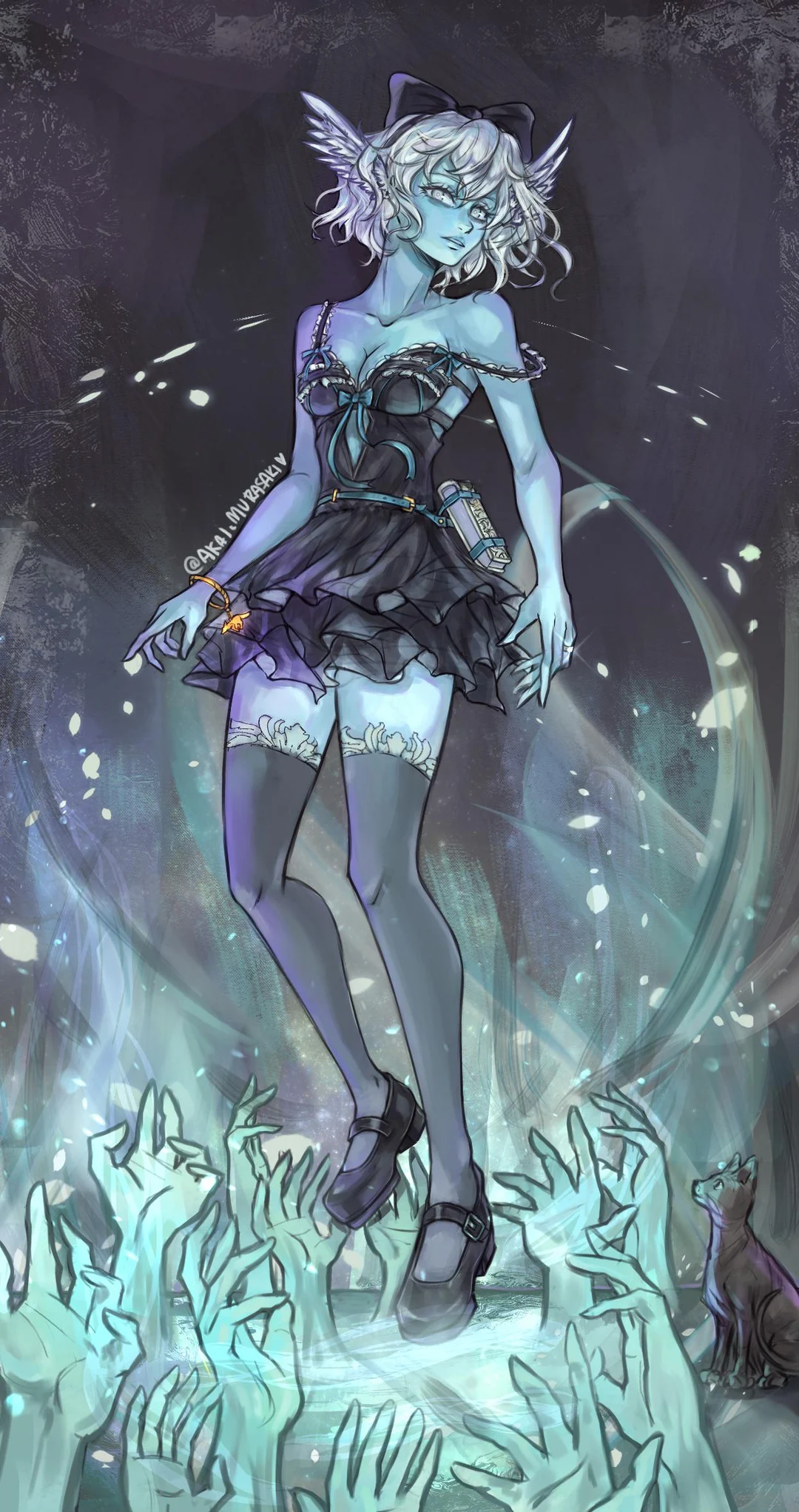 Arawen necromancer, Akai (me), digital, 2023 | Scrolller