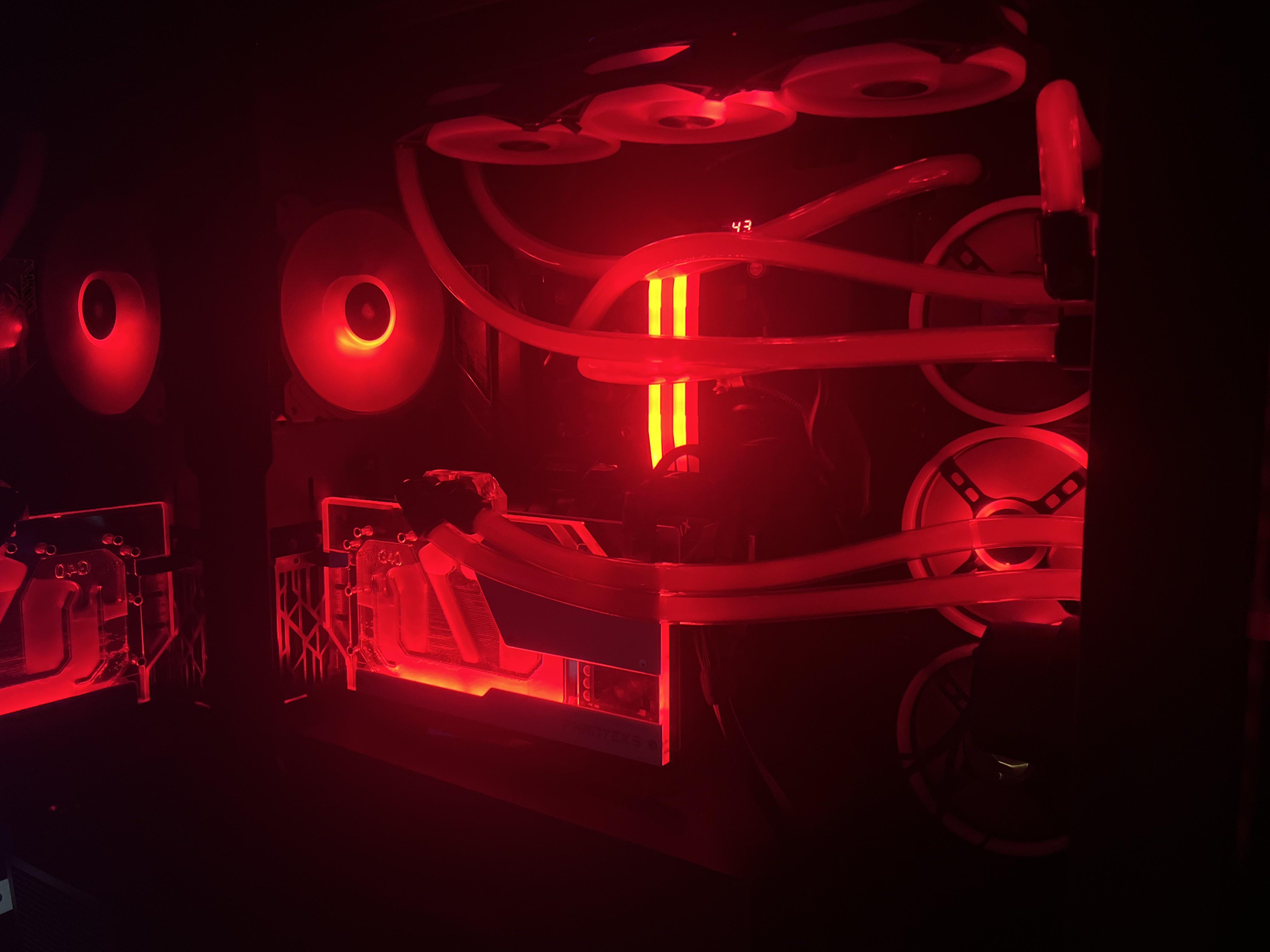 Blood Red Soft Tubing Build (finally) Complete. First time watercooler | Scrolller