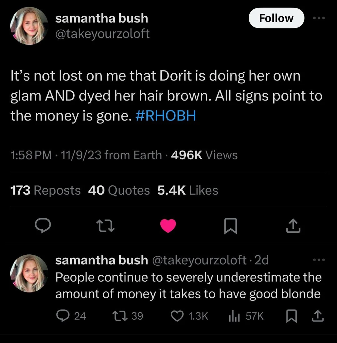 Doris with no glam = money is gone | Scrolller