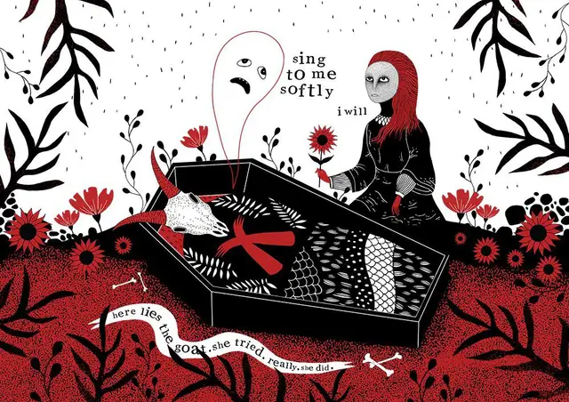 funeral, me, ink and digital, 2022 | Scrolller