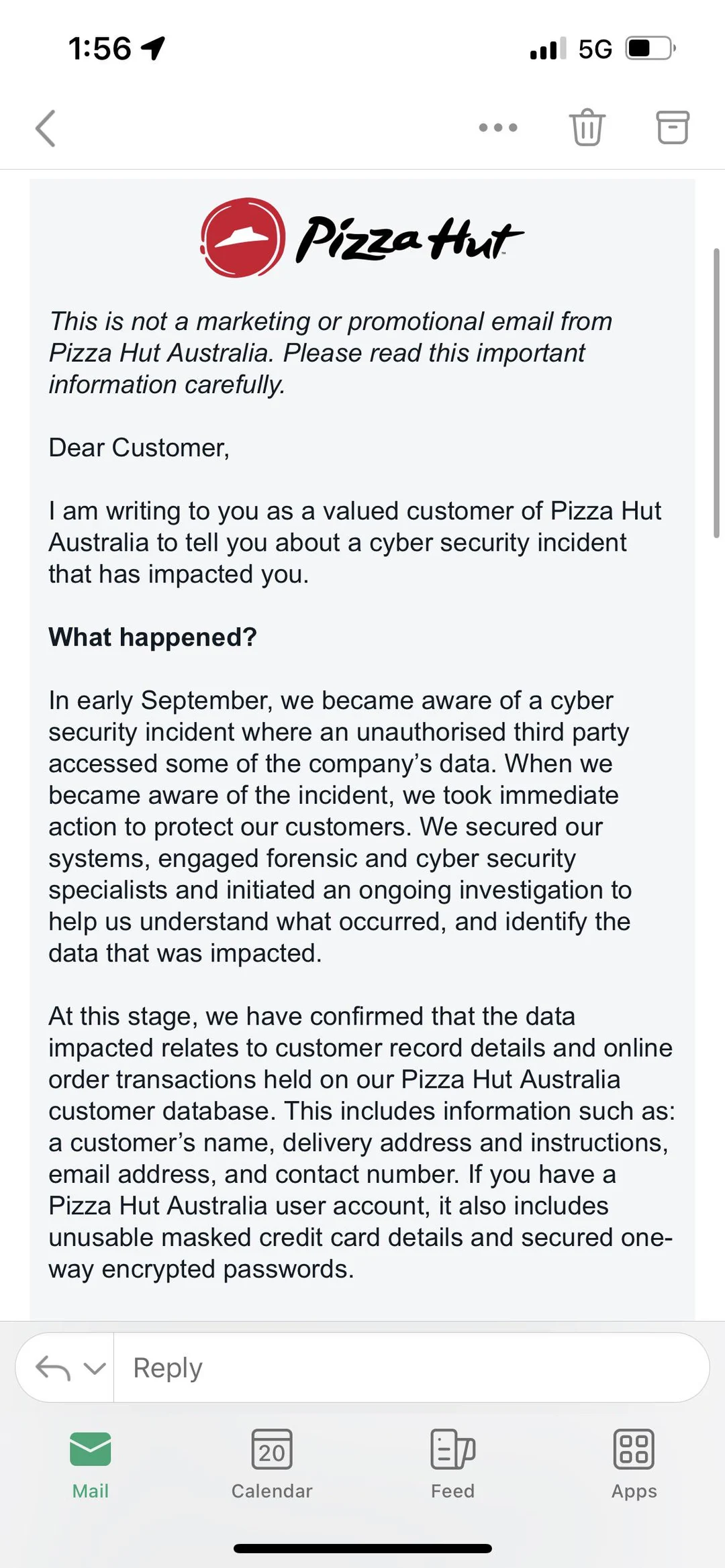 Pizza Hut cyber attack. | Scrolller
