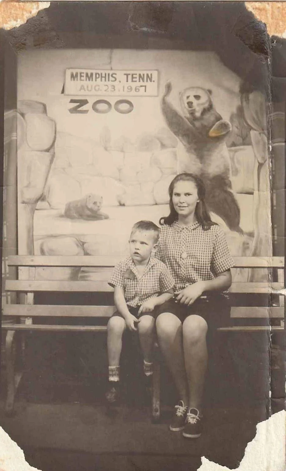 My Aunt and her brother - mid 1970s (not sure the exact date) at the Memphis Zoo | Scrolller