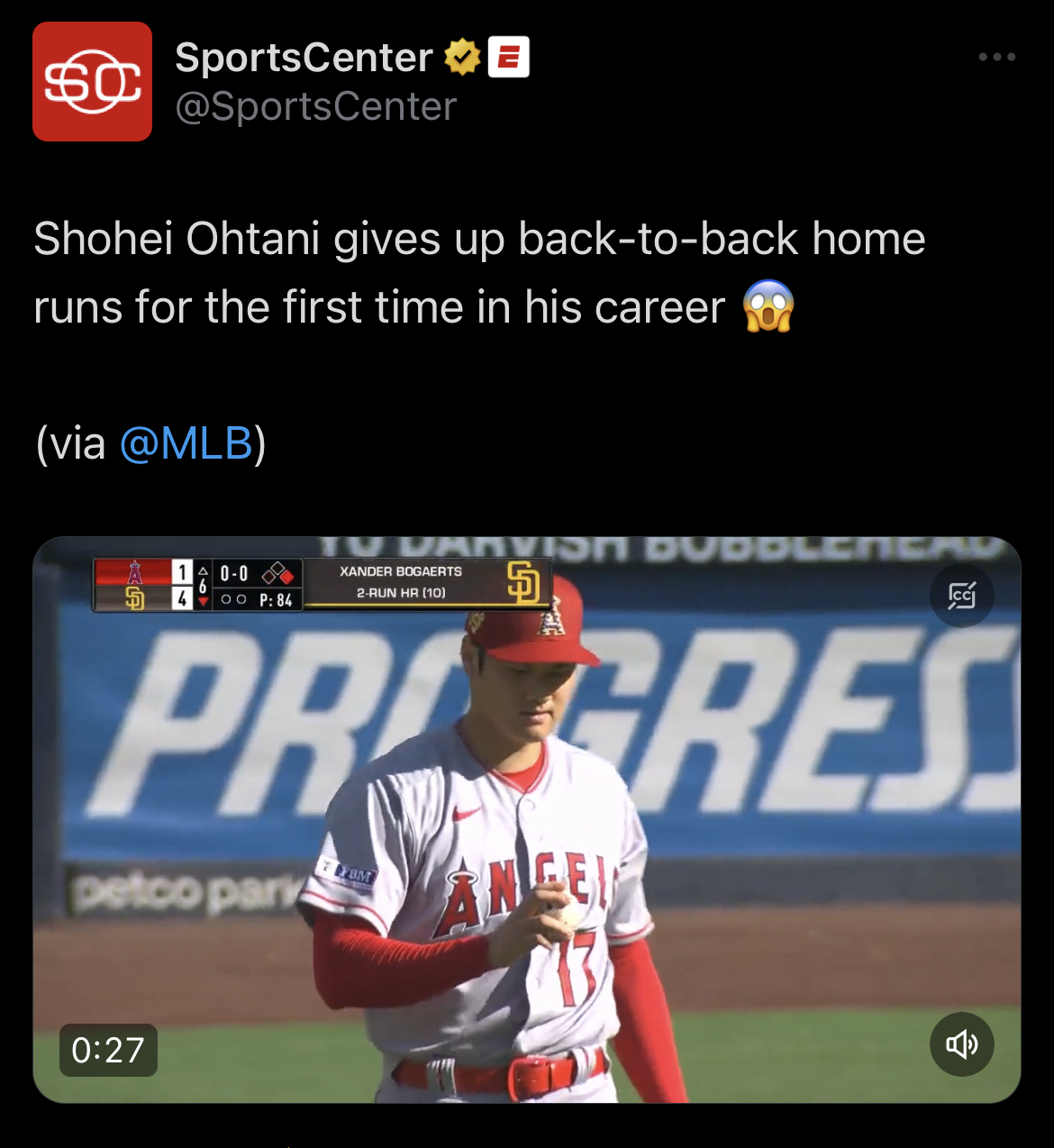 [ESPN] Shohei Ohtani gives up back-to-back home runs for the first time in his career 😱 | Scrolller