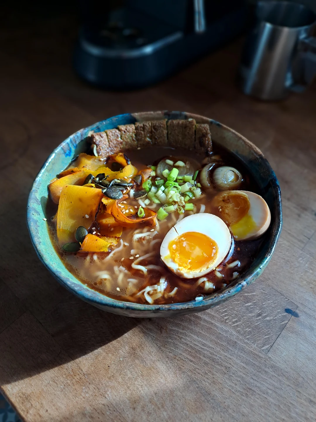 Autumn shoyu: wild garlic tofu, marinated egg and Hokkaido squash | Scrolller