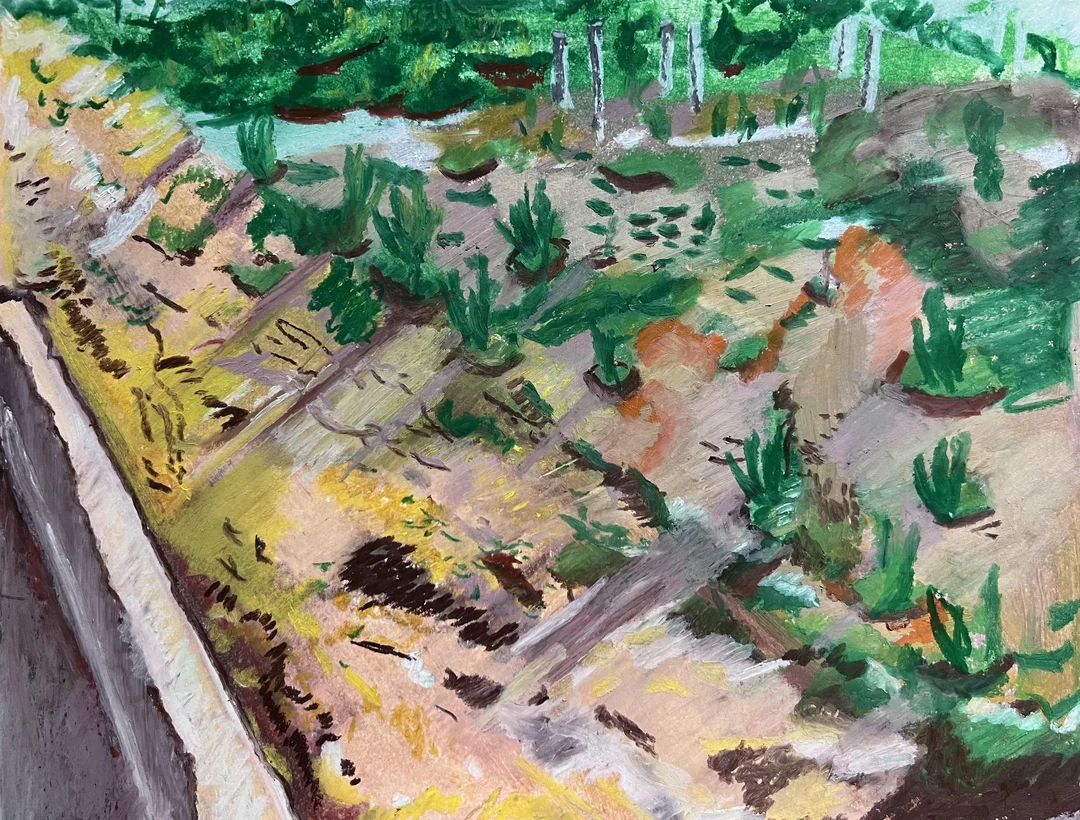 abstract landscape, oil pastels, 2023 | Scrolller