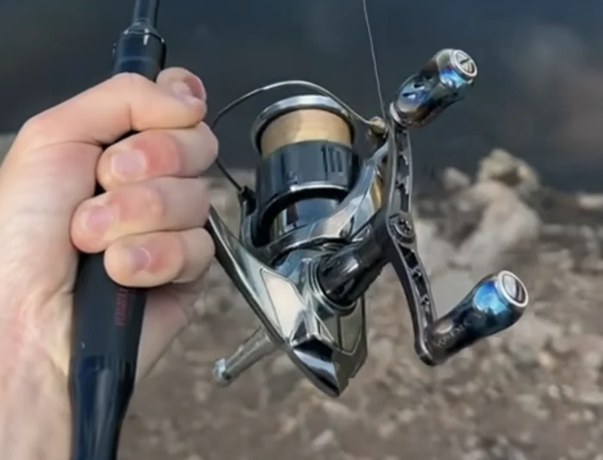 Why do people put bait caster handles on spinning reels? | Scrolller