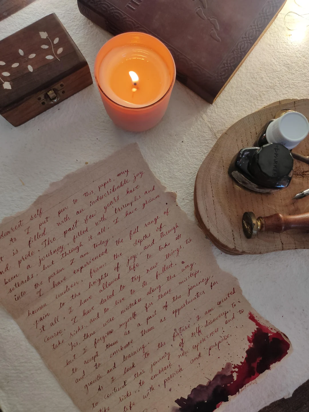 Lost in the art of handwritten note. Sharing a glimpse of my personal letter to future myself ...