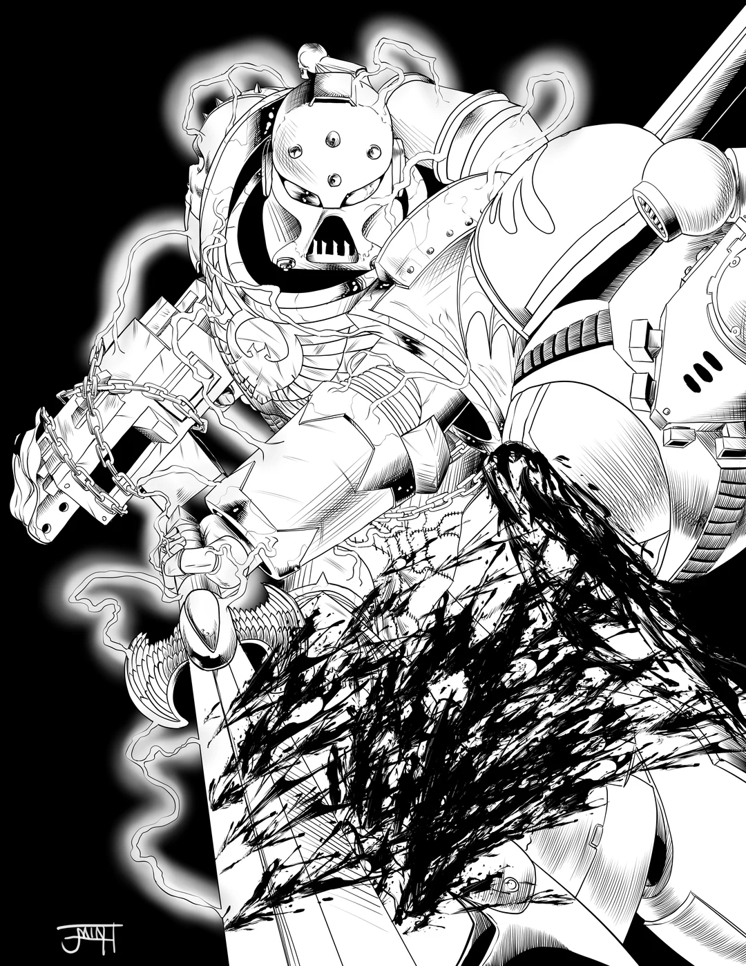 Talos fighting a Blood Angel | Scrolller