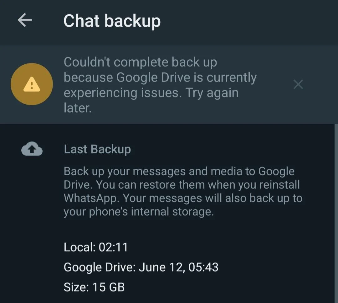 Google drive Backup always Stuck "experiencing issues"🤔 | Scrolller