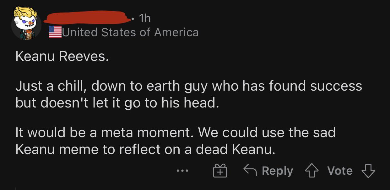 “Which American would you be sad if he died” | Scrolller