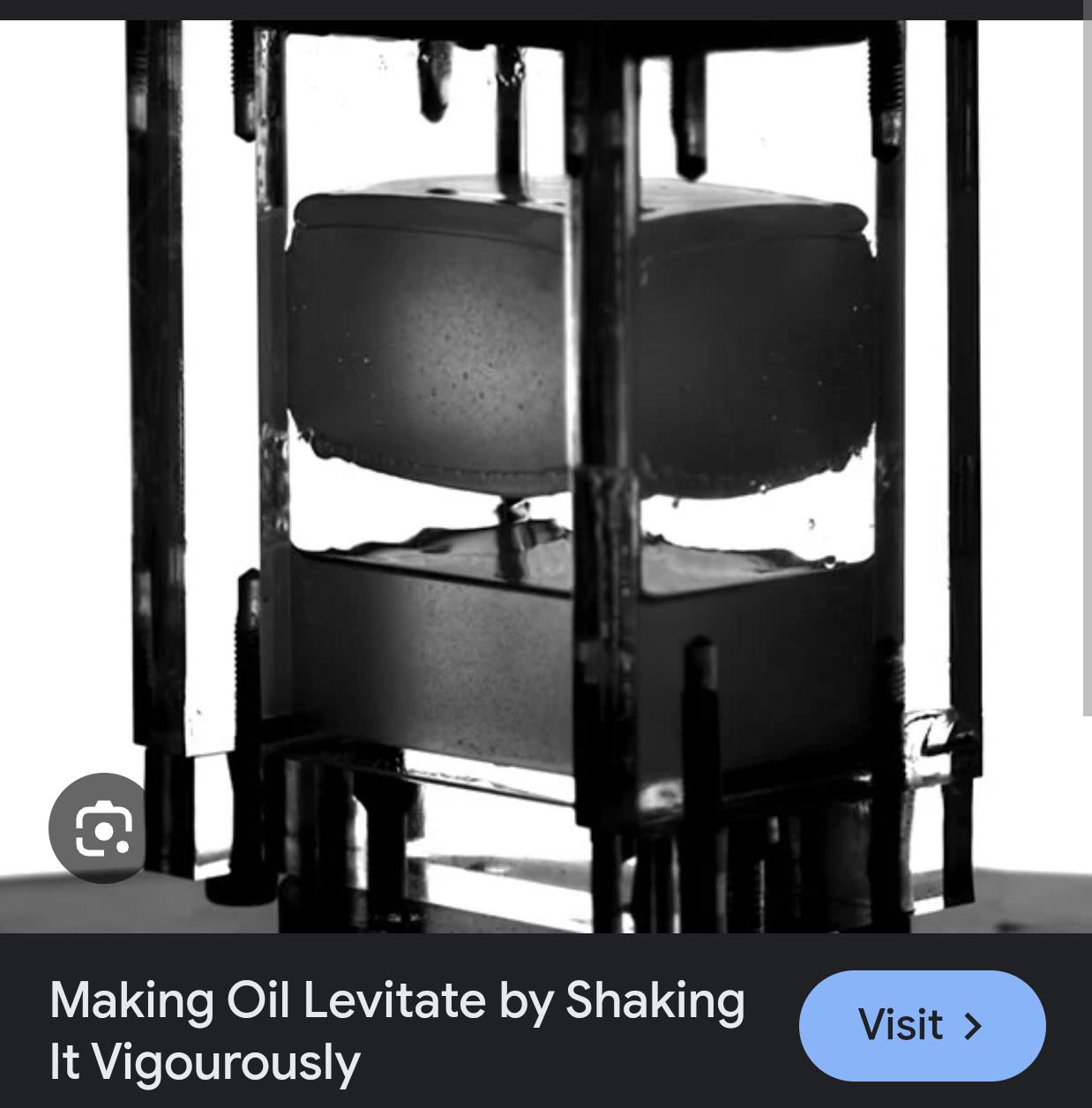 Levitating fluid experiment | Scrolller