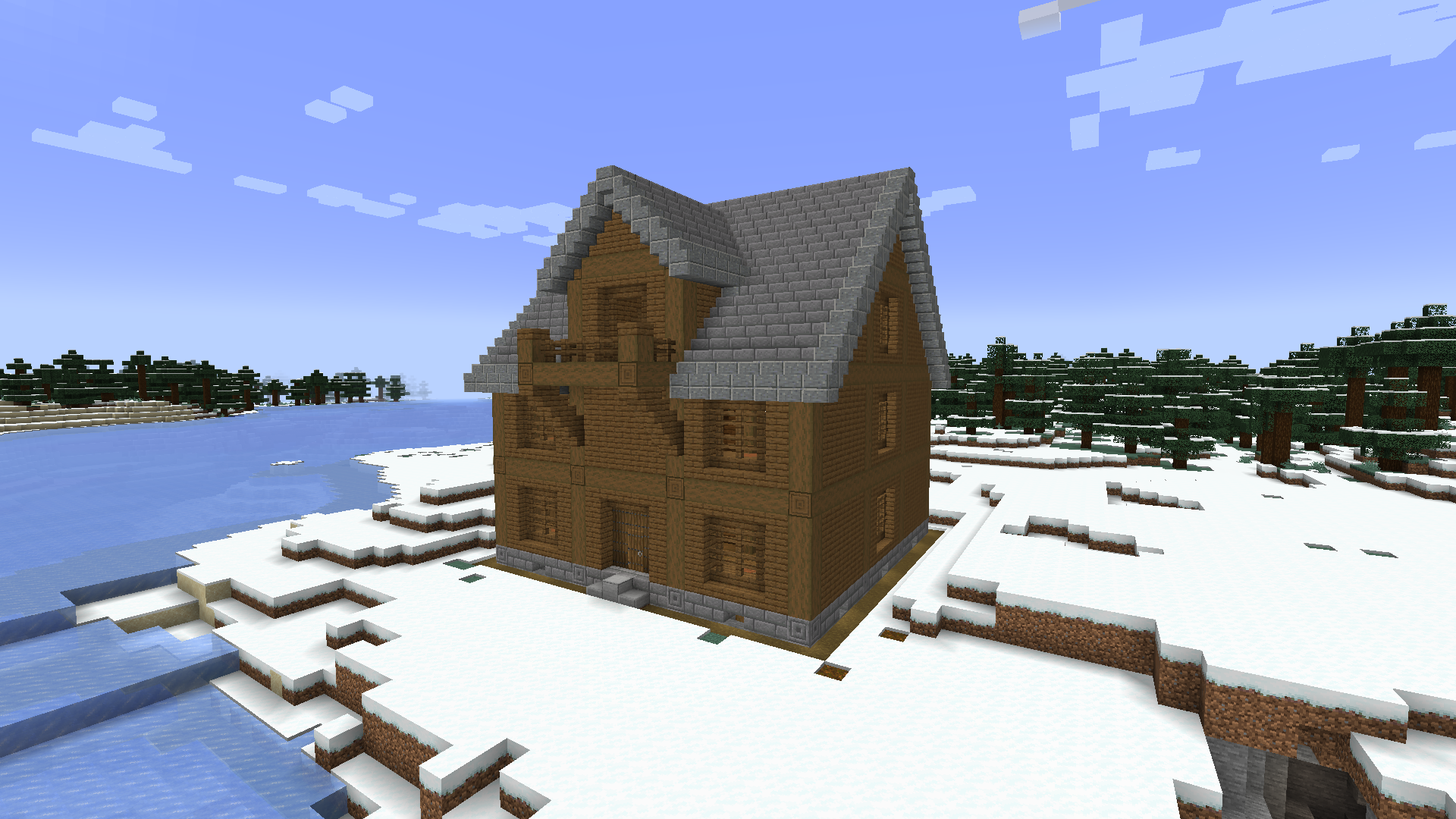 Just wanted to share my finished homebase in the snowy taiga. | Scrolller