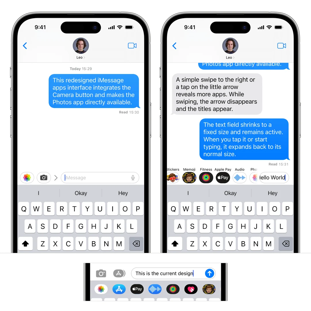 Concept: iMessage Apps Interface Redesign | Scrolller