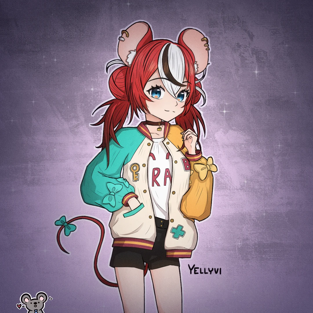 Drew a cute rat in a jacket | Scrolller