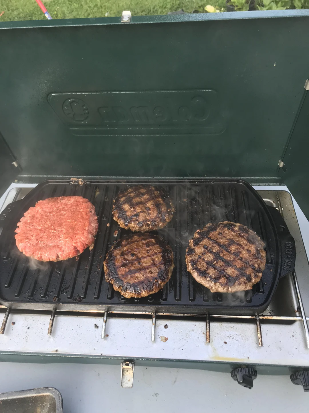 Steak burgers on cast, how do the grill lines look? | Scrolller
