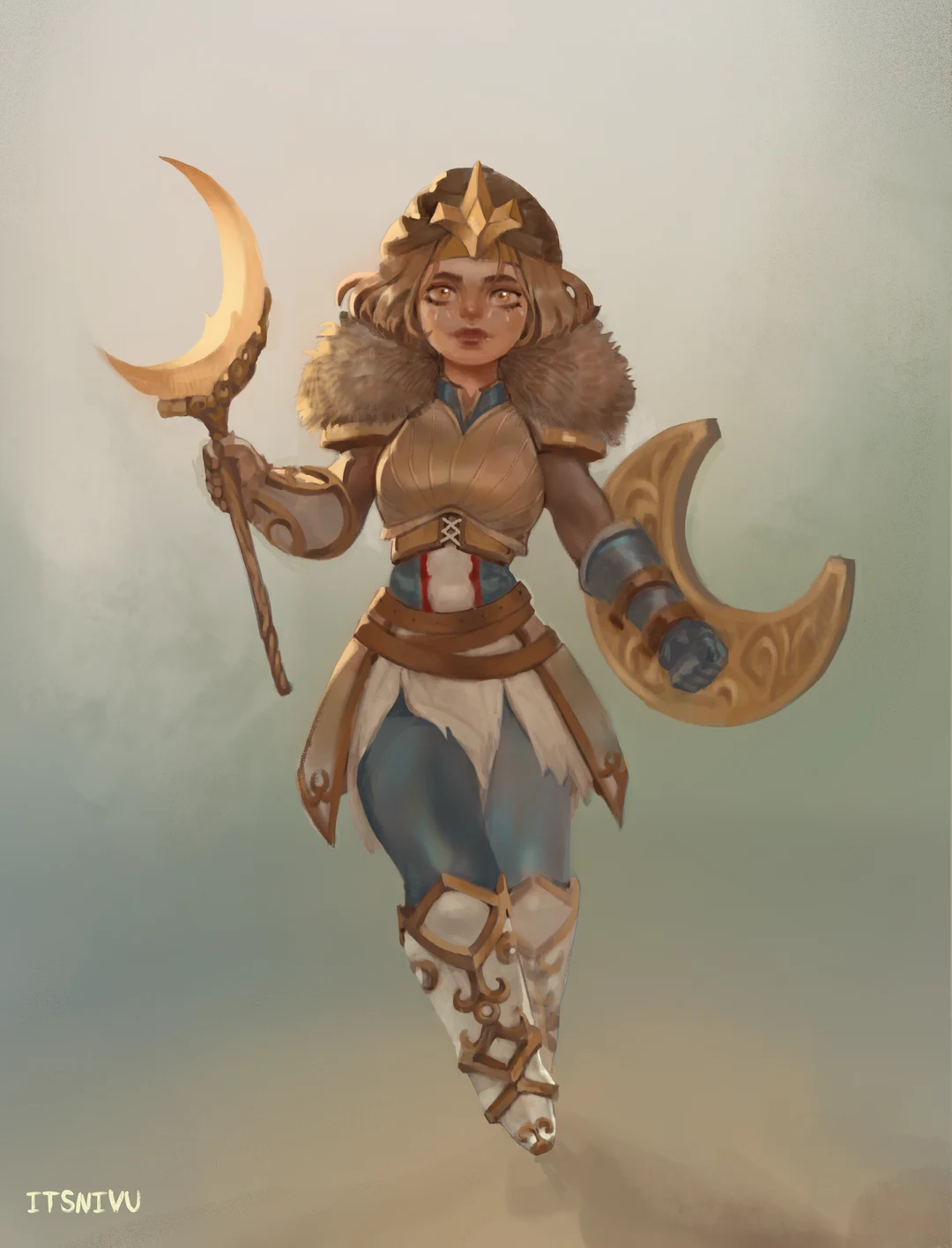 Raya - The Human Cleric, by itsnivu (me), digital, 2023 | Scrolller