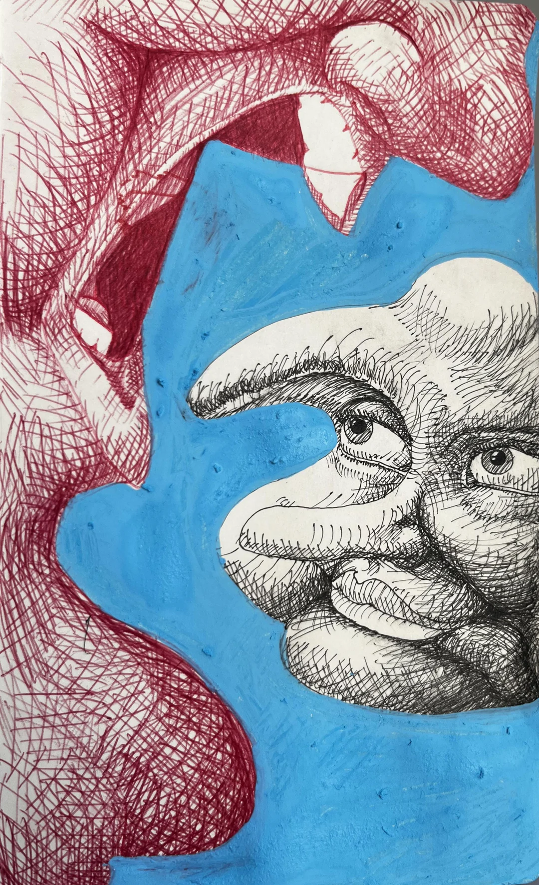 Oki doki, Ryan Strong, pen and acrylic marker, 2023 | Scrolller