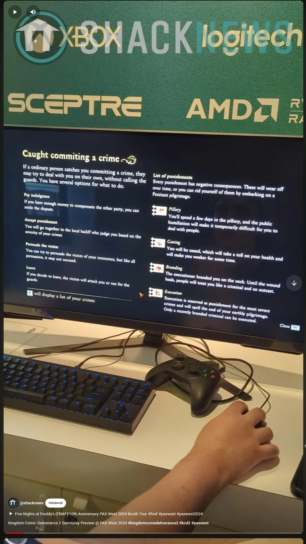 Caught commiting a crime in KCD2 tutorial | Scrolller