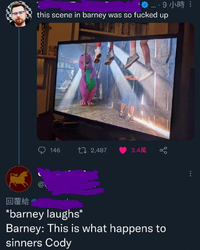 When Barney's 'Clean Up Song' takes a dark turn. | Scrolller