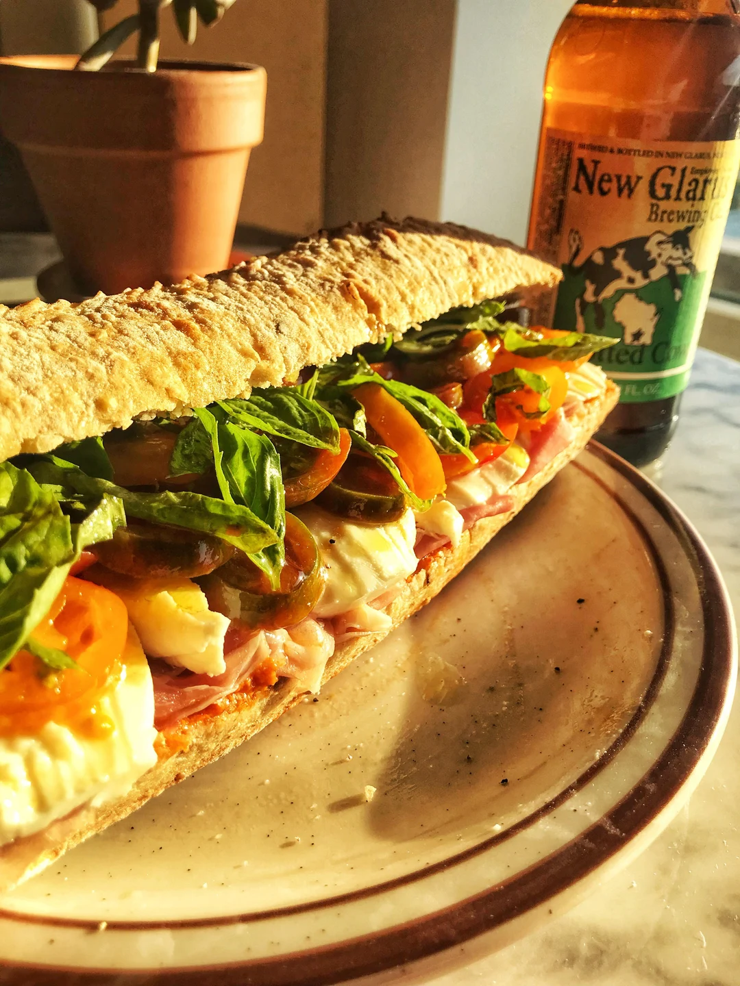 Caprese sandwich with prosciutto on ciabatta | Scrolller