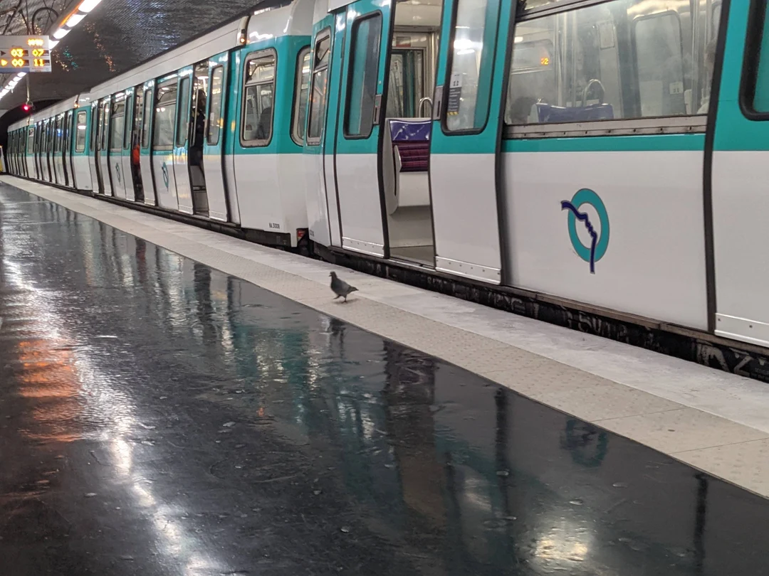 Getting off at his stop on the Paris Metro | Scrolller