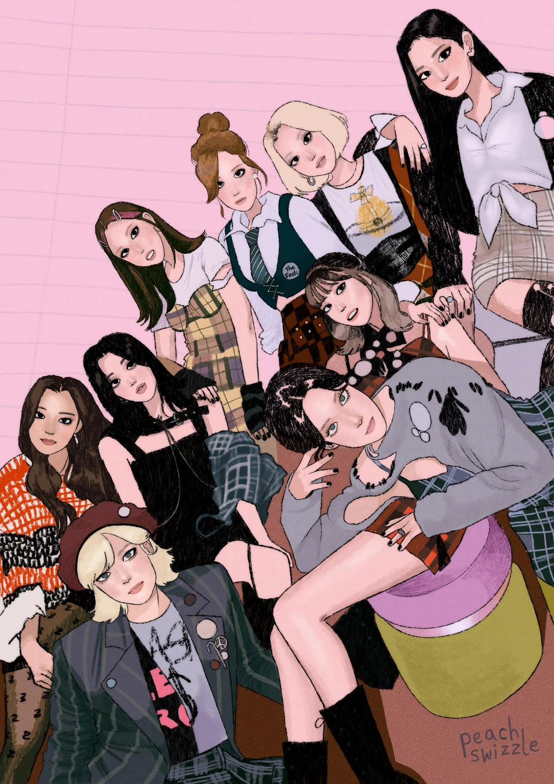 I drew one of the promo pics for The Feels era! | Scrolller