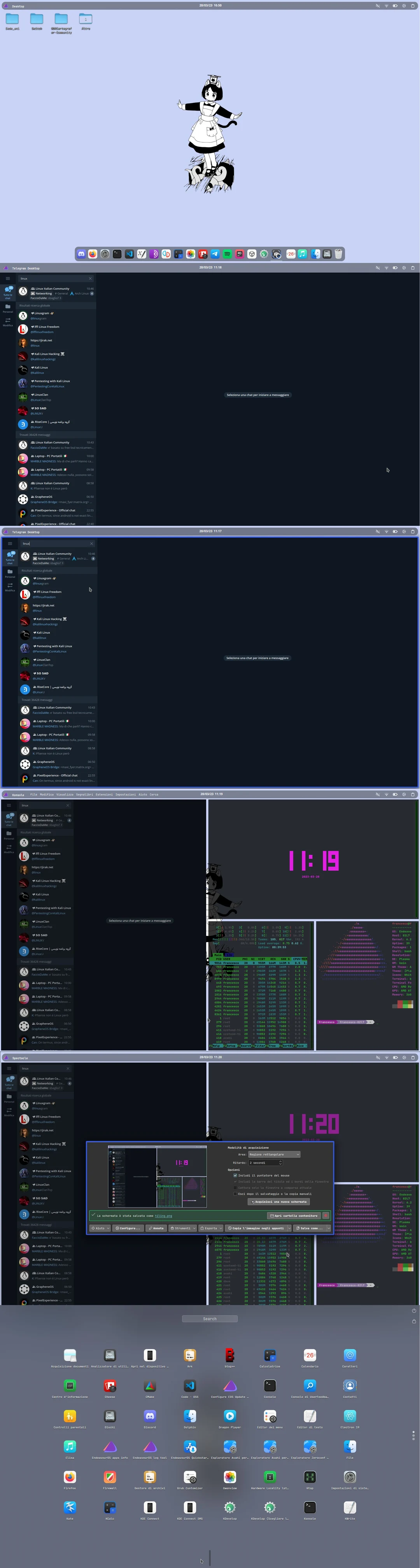 [KDE] First rice. I try to make some aesthetic tiling desktop. Hope you like it | Scrolller