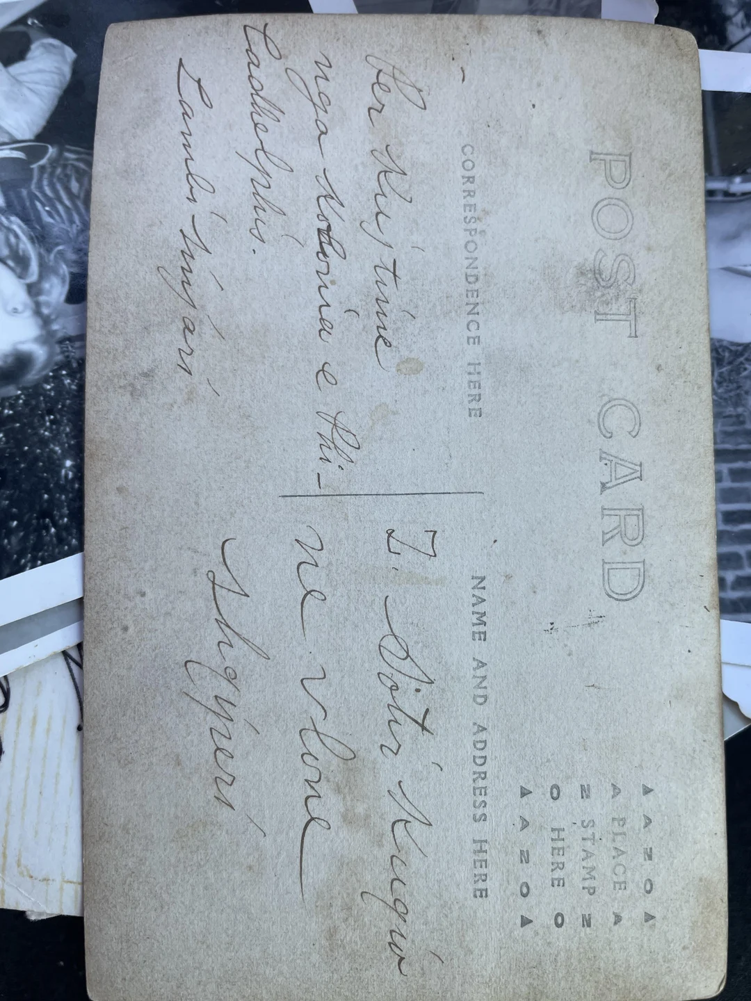 Translation help. On an old family postcard signed by my great grandmother. | Scrolller