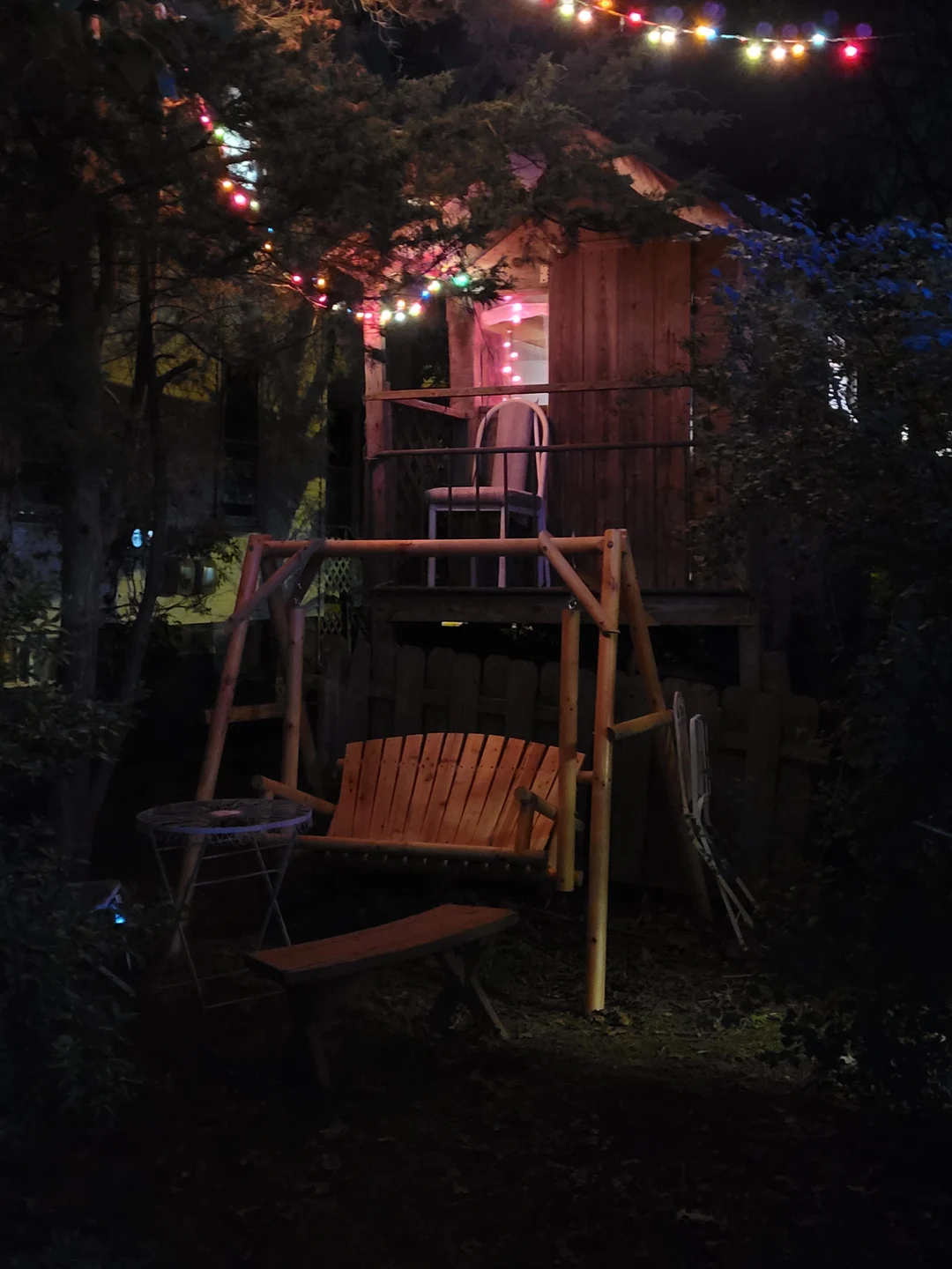 this is a spot in my yard, my dad built the treehouse like 30 years ago | Scrolller