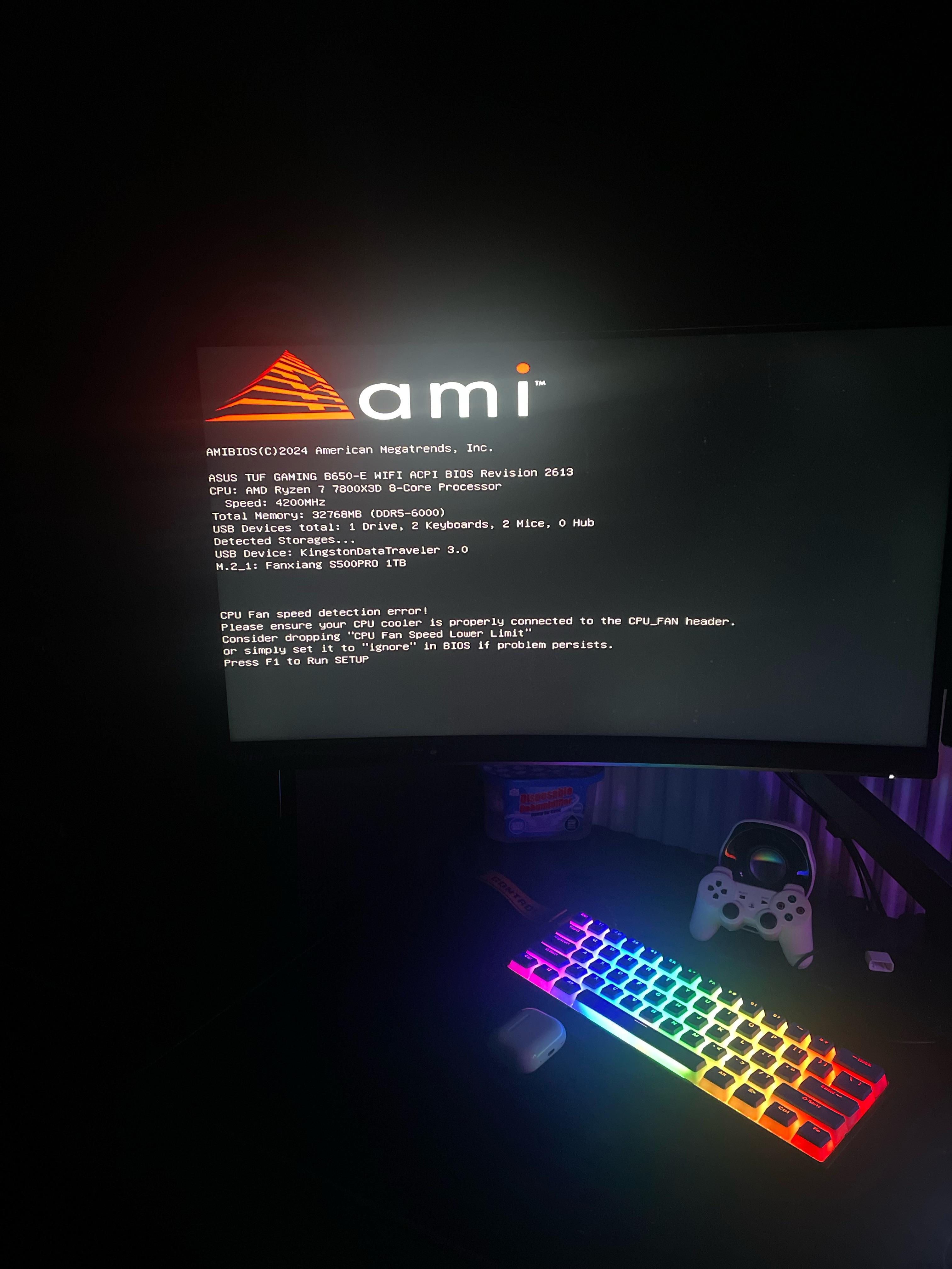[Help] CPU Fan Speed Error + RGB Fans Not Lighting Up After First Boot | Scrolller